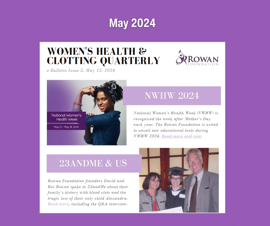 Women's Health & Clotting Quarterly Archives - Alex Rowan Foundation